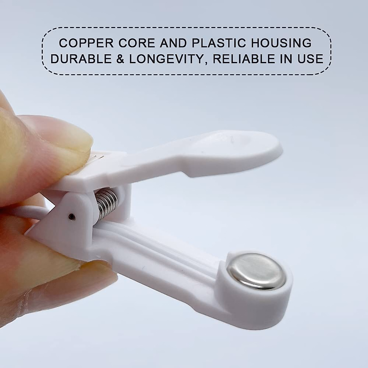 Ear Clip Electrode Lead Wires, 2.0mm Pin Snap Connection Compatible with Most TENS EMS Units, 4Pcs