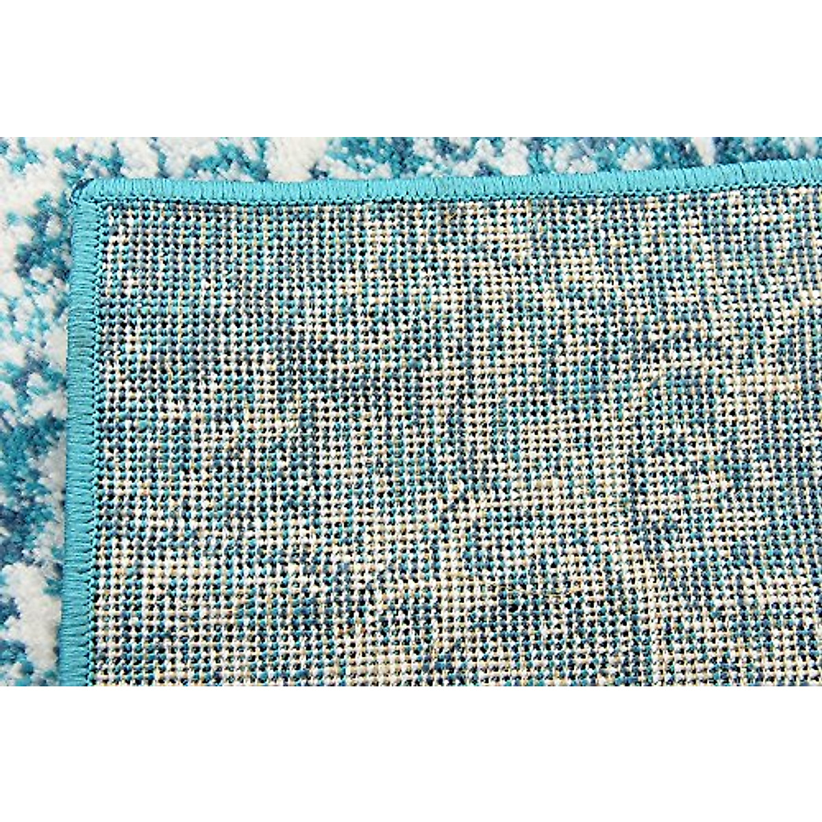 Unique Loom Sofia Collection Area Rug - Grace (2' x 6' 9" Runner, Turquoise/ Ivory)