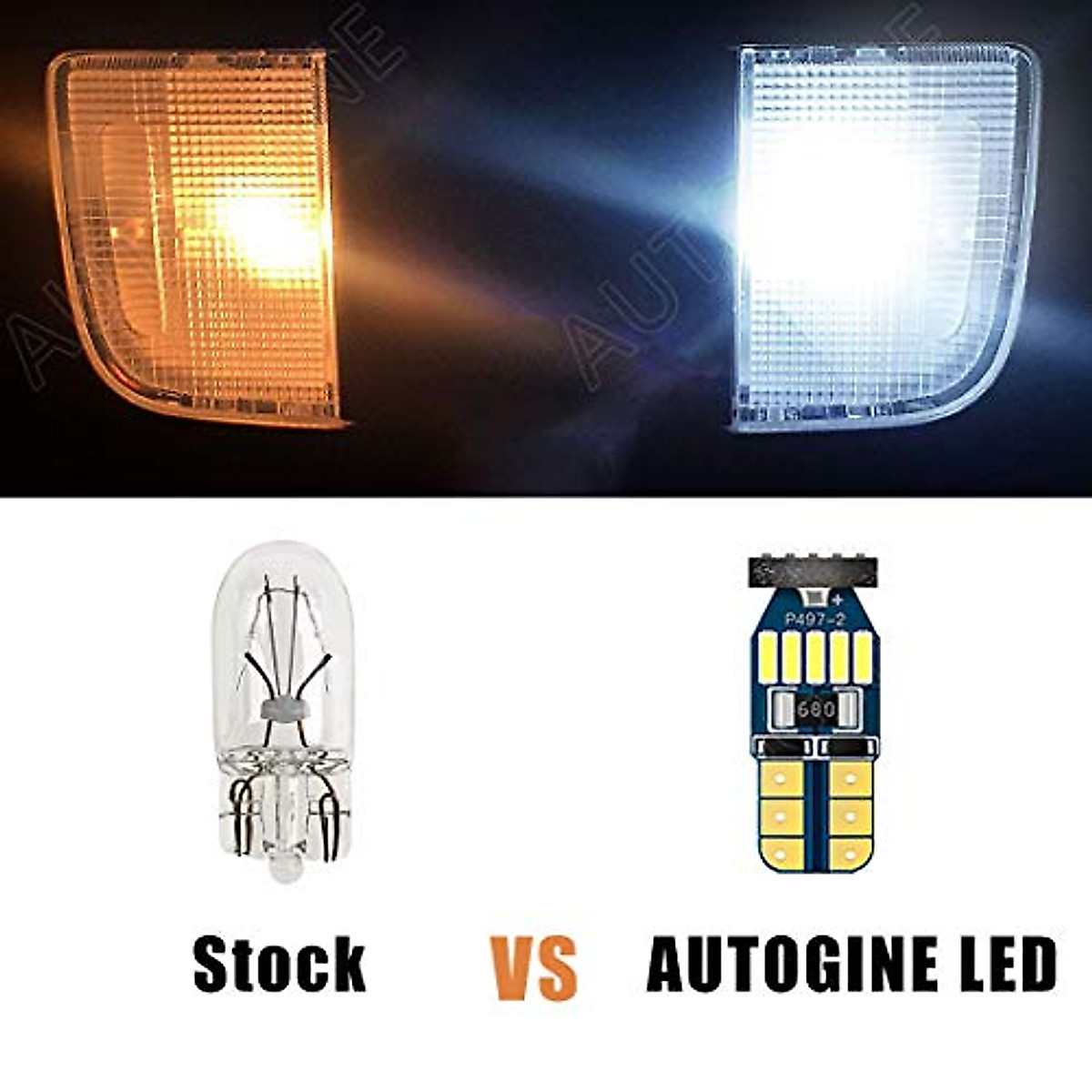 AUTOGINE White LED Interior Lights Kit for Toyota RAV4 2016 2017 2018 2019 2020 2021 Super Bright 6000K Interior LED Lights Bulbs Package + Install Tool
