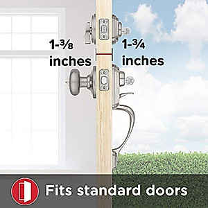 Kwikset 95530-018 Montara Single Cylinder Handleset w/Juno Knob featuring SmartKey in Satin Nickel
