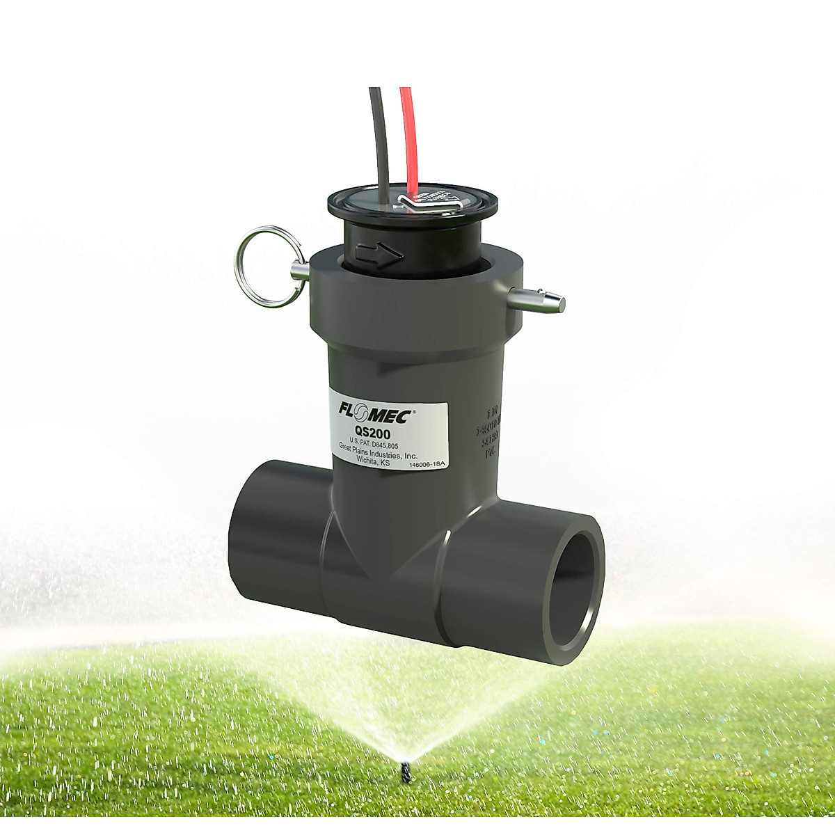 FLOMEC QS200-10, 1" Ultrasonic Flow Sensor for Turf Irrigation