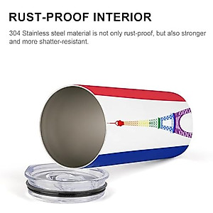 France Gay Flag Funny Coffee Mug Stainless Steel Travel Insulated Tumbler Double Wall Water Cup 10 Oz