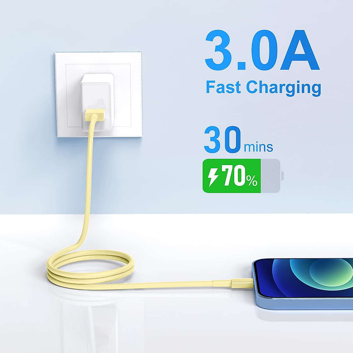 HFHSCN for iPhone Charger Cord Lightning Cables, Original 2023 Upgraded [3Pack 10ft] MFi Certified USB A Charging Cable for iPhone 13 12 11 Mini Pro XR Xs Max X SE 8 7 6 Plus