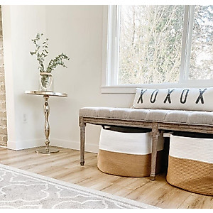 Mud Pie Polyester XOXOXO Washed Canvas Long Pillow 4163015, 1 Count (Pack of 1)