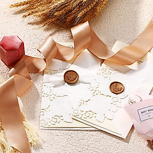 Wax Seal Stickers Envelope Seal Stickers Wedding Invitation Envelope Seals Self Adhesive Gold Stickers for Party Invitaion, Christmas, Gift Wrapping (Eucalyptus Style, 100 Pieces)