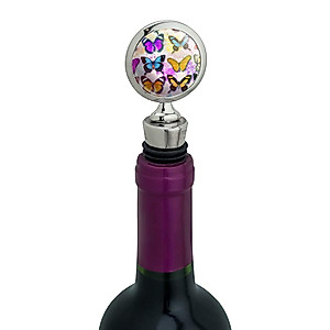 Colorful Butterflies Butterfly Design Wine Bottle Stopper