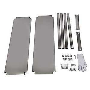 CNCEST 36 * 12 * 23in Stainless Steel Double Over-Shelf,Tier Over-Shelf 0-1.97in Height Adjustable for Kitchens/Factories/Workshops,Space-Saving and Easy to Install