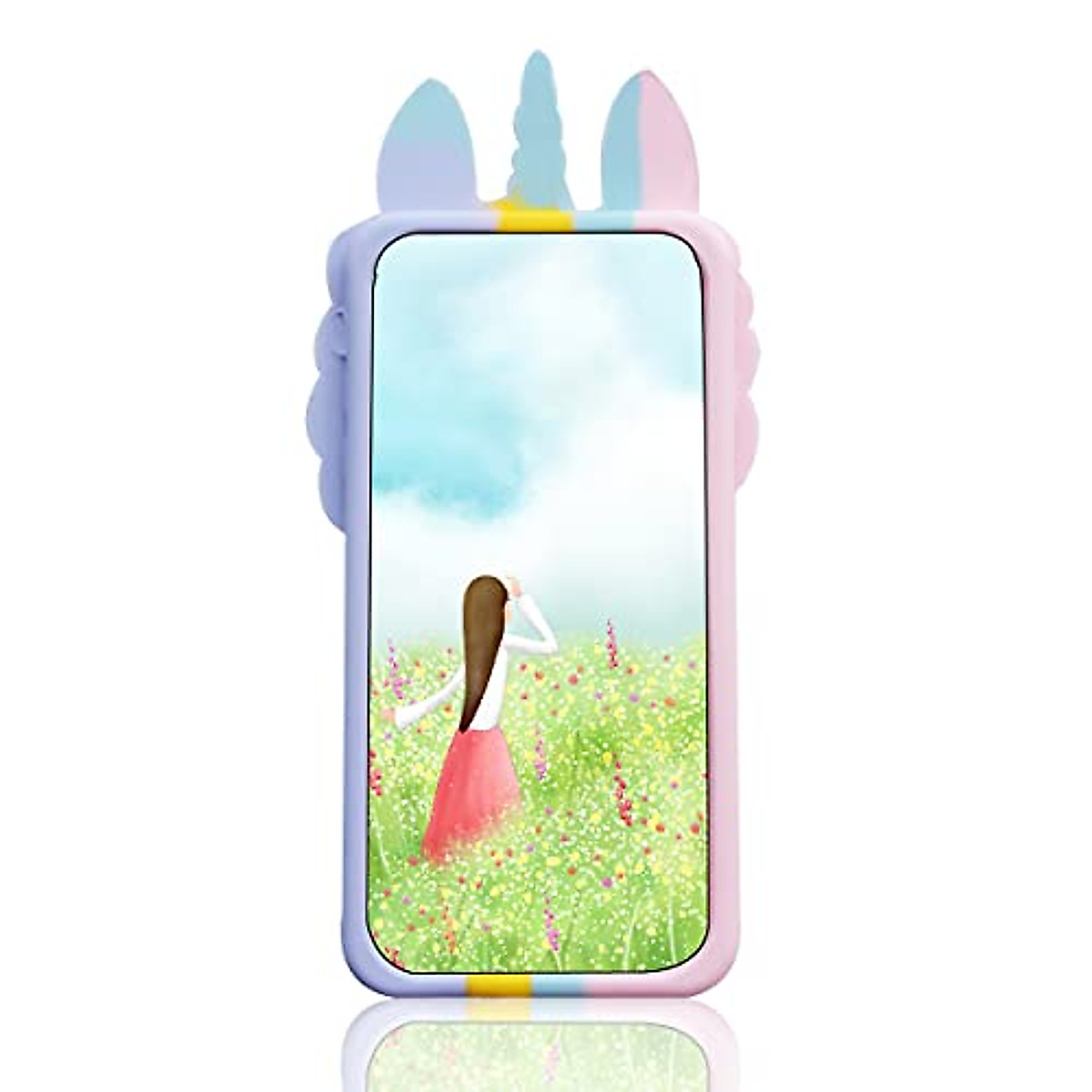 aupartuds iPhone SE Cute Case for Girls Kids,Cartoon Kawaii Funny Silicone Design Cover,Unicorn Cool Unique Stress Relief Push Pop Bubble Protective Shell for iPhone 6/6S/7/8 4.7 inch - Rainbow