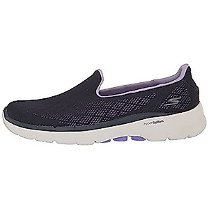 Skechers Women's GO Walk 6-Cosmic Force Sneaker, Navy/Lavender, 7.5