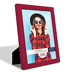 Renditions Gallery 8x10 inch Picture Frame Cherry Red Wood Grain Frame, High-end Modern Style, Made of Solid Wood and High Definition Glass for Wall and Tabletop Photo Display