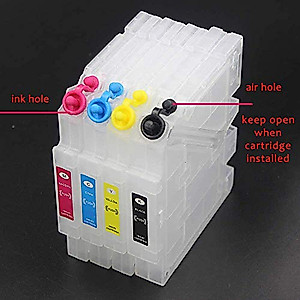 UPink 4pcs Empty refillable Ink Cartridge with one time chip Compatible for Virtuoso Sawgrass SG500 SG1000 Printer