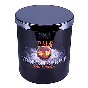 Naturally Wicked Voodoo Pain Candle Set - Inc. Voodoo Doll, Crystal, Wood Wick, Pain-A-Colada Scent & Gift Box