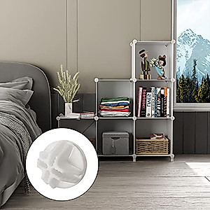 Wolizom Plastic Connector 20 Wire Cube Plastic Connector for Modular Storage Organizer Closet and Wire Shelving（White）