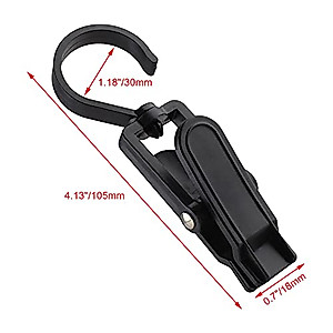 Jiozermi 20 PCS Laundry Hooks Clip, Plastic Clothes Pins, Super Strong Hanger Clips, Swivel Hooks Clip for Clothing Store Home Office & Workshop, White & Black