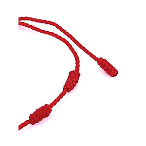 LESLIE BOULES Red Thread Saint Benedict Bracelet Blue Evil Eye & Genuine Azabache Stone Pendants Handmade Jewelry