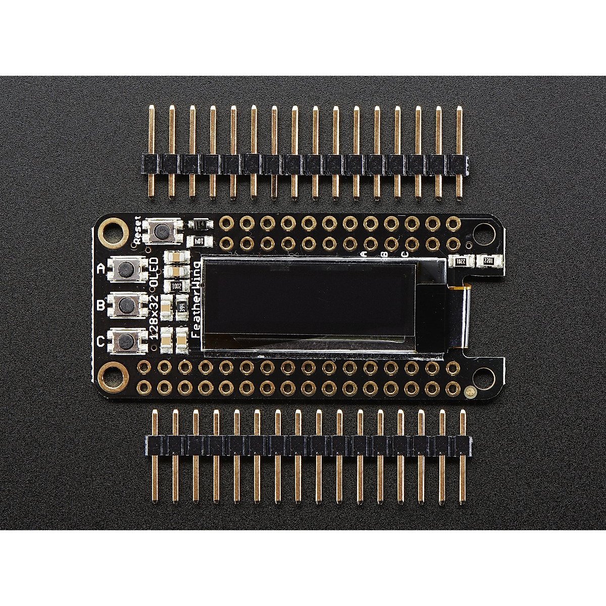 Adafruit FeatherWing OLED - 128x32 OLED Add-on for All Feather Boards [ADA2900]
