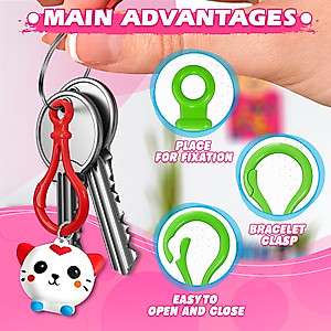 100 Pcs Plastic Keychain Clip - Plastic Lobster Claw Clasps Backpack Keychain Rings Plastic Keychain Clips for Crafts - Key Chain Hooks for Crafts Lanyard Clips and Hooks Plastic Keychains for Crafts