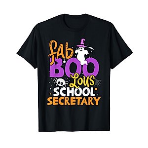 Faboolous School Secretary Ghost Halloween Costume T-Shirt