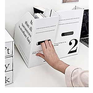 4 Pack Magazine File Holder Magazine Organizer, Magazine Storage Box, Large Volume Magazine File Organizer as Book Bins or Folder Holder for Desk (White) (7.48*9.65*11.42 inch/18.9*24.5*29 cm)