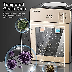 SNKOURIN Top Loading Water Cooler Dispenser,Cold and Hot Water Dispenser for 3 to 5 Gallon Bottles,Countertop Water Cooler Dispenser for Home Office Coffee Tea Bar Dorm