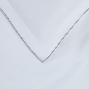 Charisma Percale Cotton 400 Thread Count Duvet Cover Set, King, White