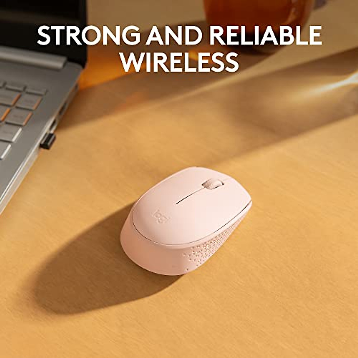 Logitech M170 Wireless Mouse for PC, Mac, Laptop, 2.4 GHz with USB Mini Receiver, Optical Tracking, 12-Months Battery Life, Ambidextrous - Rose