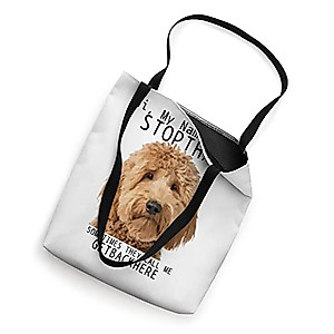 Goldendoodle Hi My Name Is Stop That Funny Dog Doodle Mom Tote Bag