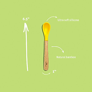 Avanchy Bamboo La Petite Family Collections Gift Set Pink - Includes Mini Bamboo Bowl, Silicone Bowl, Silicone Cup, and Bamboo Baby and Infant Spoons - Baby Food Set - Baby Shower Gifts