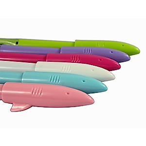 Hillento Jinhao Fountain Pen Set, Shark Series Plastic Fountain Pen Set, Diversity Color(Green, Light Blue, Pink, Purple, Rose Red, White), Set of 6