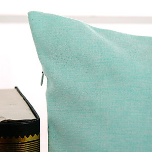 Deconovo 24 Inch Summer Pillow Covers Pack of 2 Green Pillowcase Covers Square Throw Pillow Cover for Bed Sofa Pillow 24 x 24 Inch Grass Green Set of 2 No Pillow Insert