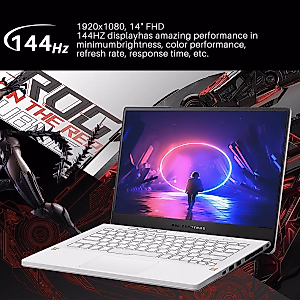 ASUS ROG Zephyrus Gaming Laptop 2023 Newest, 14" FHD 144HZ Display, AMD Ryzen 7 5800HS(Up to 4.4 GHz), NVIDIA GeForce RTX 3060 Graphics, 40GB RAM, 2TB SSD, Bluetooth, Wifi6, Windows 11 Home, White
