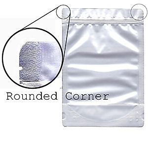 AwePackage 50 Pack of 7"x10" Airtight Zipper Stand Up Pouch Bag - Clear Front Aluminum Foil Back Heat Sealable Zip Lock