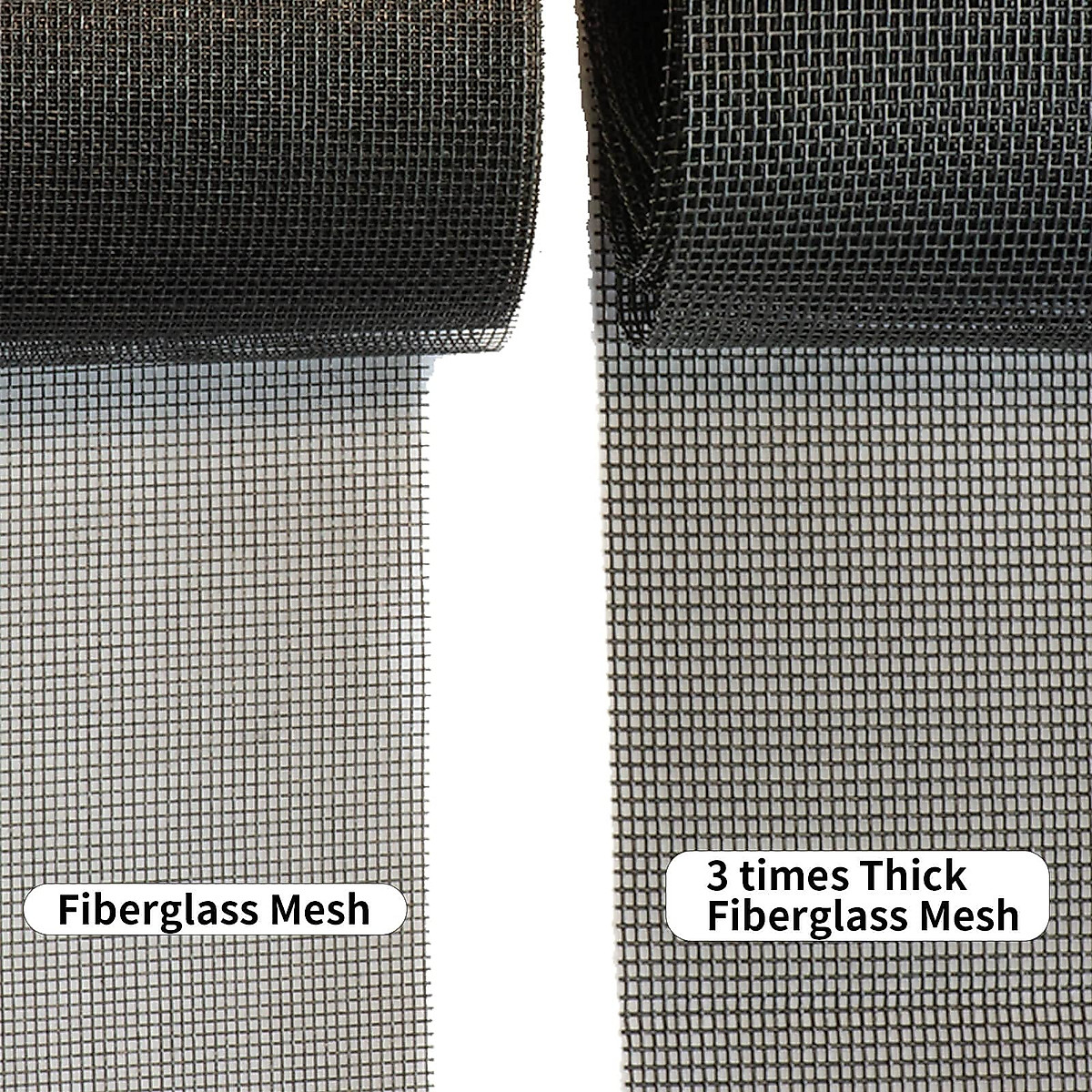 Tooltriz Pet Proof Window Screen Replacement, 39“ x 100" Upgraded Thicken Charcoal Fiberglass Mesh for Sliding Pet Screen Door Repair Kit - Screen Door Protector for Dogs Patio Screen mesh