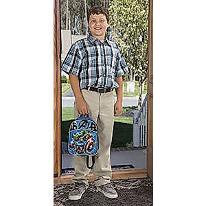 Marvel Boys' Avengers Mini Backpack, BLUE/BLACK, 11" X 9" X 2.75"