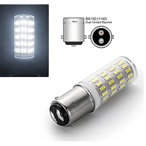 2X Ba15d Sewing Machine LED Light 5 Watt Bulb B15 B15D Bayonet Base, T3/T4/C7/S6 Halogen Replacement Bulb, AC100V-240V, Daylight White 6000K, 50W Equivalent, Non-dimmable