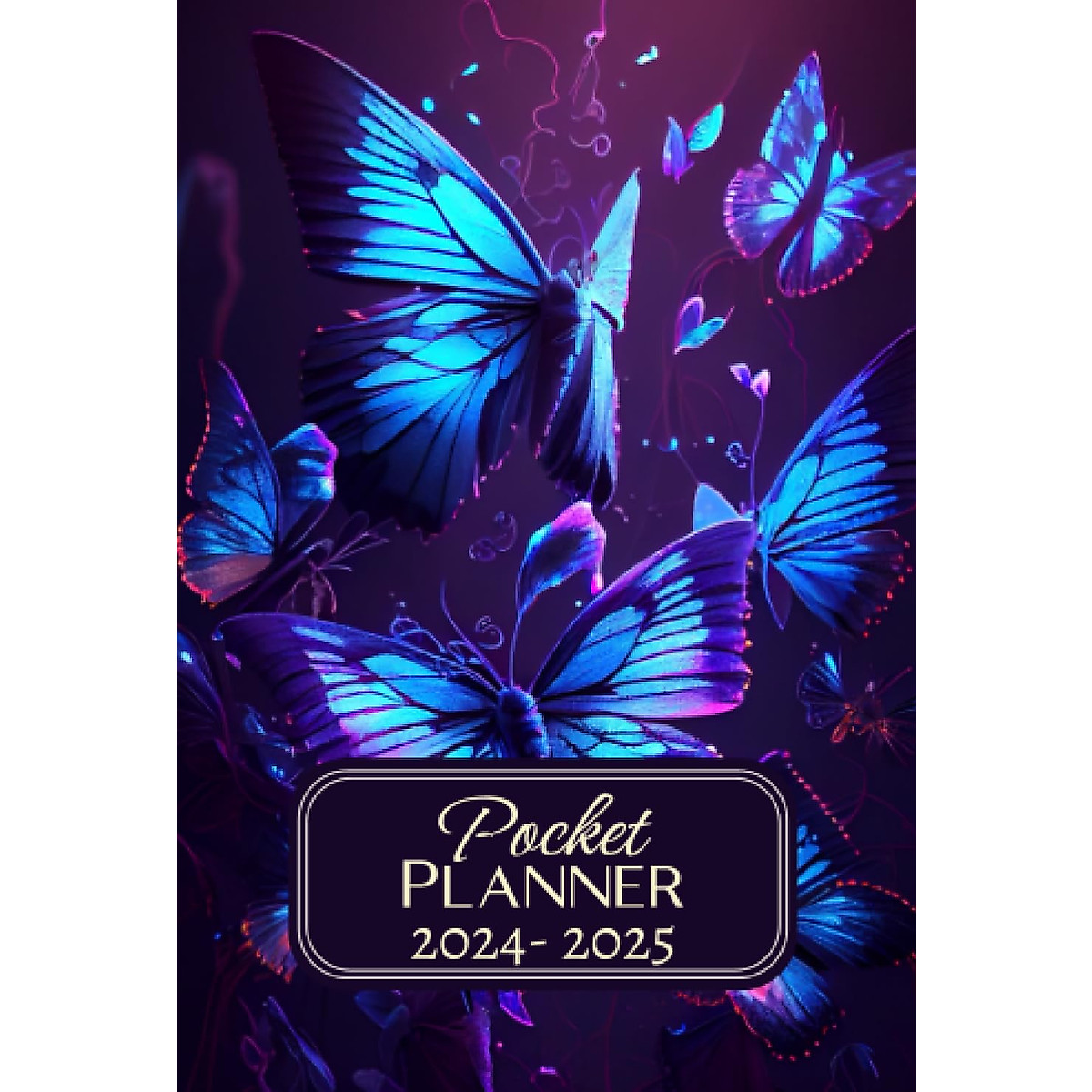 Pocket Planner 2024-2025 for Purse: 2 Year Monthly Organizer | Butterflies Cover
