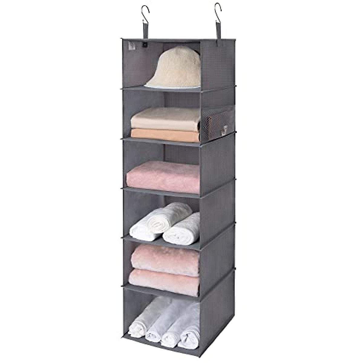 GRANNY SAYS Bundle of 2-Pack Shelf Organizer for Closet & 1-Pack Closet Hanging Storage Shelves