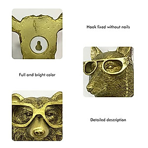 Fdit Head Wall Decor, Wall Art Decor Deer Head Wall Hanging, Home Decor Waterproof Bronzed Resin Animal Hanging Sculpture Sunscreen Animal Head Wall Hanging Ornaments (Rabbit)