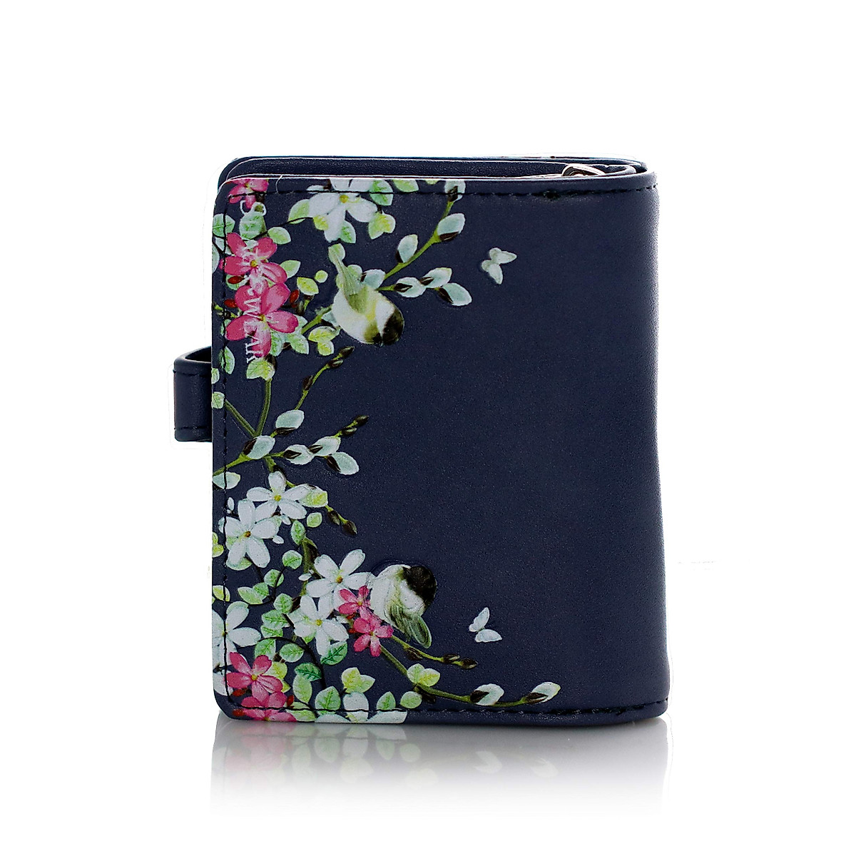 Shag Wear Chickadee Garden Small Zipper Women's Wallet (Sky Blue)