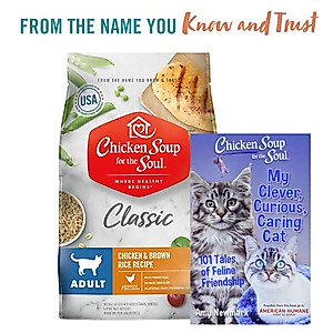Chicken Soup for the Soul Pet Food - Adult Cat Food, Chicken & Brown Rice Recipe, 13.5 lb. Bag | Soy, Corn & Wheat Free, No Artificial Flavors or Preservatives