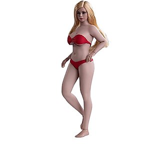 1/12 Scale Action Figure,6 inch Female Super-Flexible Slightly Fat Suntan Skin Large Bust Action Figure Doll Collection T05B