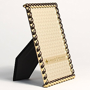 Lawrence Frames Rope Design Metal Frame, 4x6, Gold