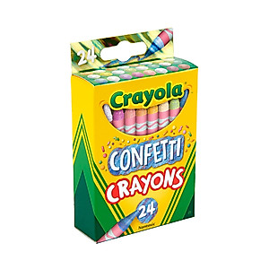 Crayola® Confetti Crayons, Assorted Colors, Pack Of 24 Crayons
