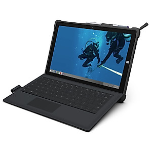 URBAN ARMOR GEAR [UAG] Microsoft Surface 3 Feather-Light Composite [Black] Aluminum Stand Military Drop Tested Case