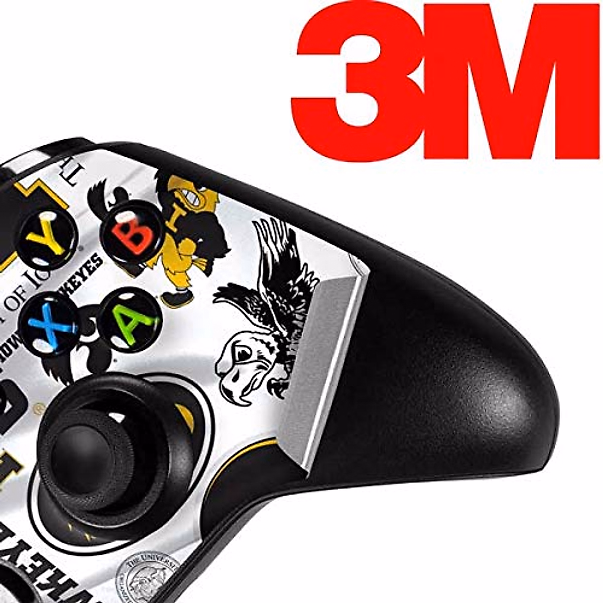 Skinit Decal Gaming Skin compatible with Xbox One S Controller - Officially Licensed University of Iowa Iowa Hawkeyes Pattern Design