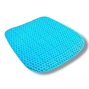 Emosty Large Gel Seat Cushion for Long Sitting with Air Flow, Portable Anti-Lip Gel Cushion for Office Home Chair, Car Seat, Wheelchair