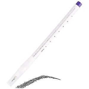 Beauty7 Tattoo Skin Markers Pen Piercing Eyebrow Tattoo Pen Surgical Tip 0.5mm/1mm Body Art Scribe Marking Tool with Ruler (1 Pack)