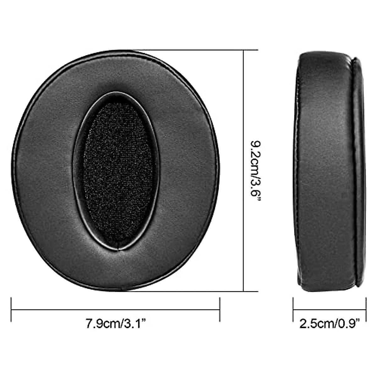 HD450 Earpads, Replacement Sennheiser HD450BT Ear Pads Protein Leather Ear Cushions Parts for Sennheiser HD4.50BT, HD4.50, HD 4.50BTNC, HD450, HD450BT Soft and Comfort Sponge (Black)