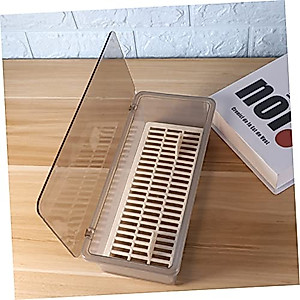 Luxshiny 3pcs Black Silverware Container Lid and Lid- Tableware Flatware Transparent Chopsticks Organizer Proof Countertop Organizers Cutlery Drain Storage Transparent- Tray