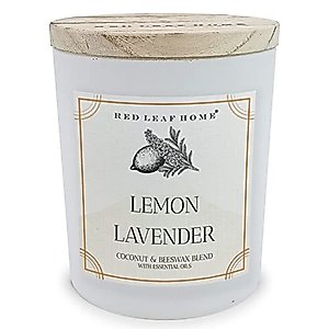 Red Leaf Home Lemon Lavender Candle - Naturals Collection, Large - 15.5 Ounce Jar